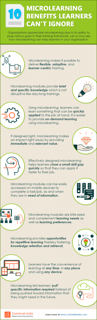 10 Microlearning Benefits Learners Can’t ignore!!! [Infographic]