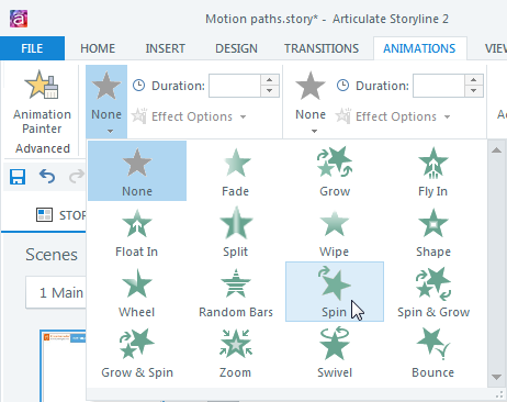 Articulate Storyline: Adding Continuous Spin Animation to Objects