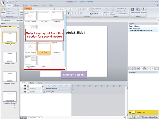 Articulate Storyline: Calculating the Time Spent on Each Module
